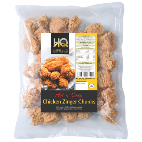 HQ Frozen Hot & Spicy Chicken Zinger Chunks – Variety Foods UK