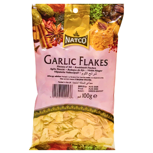 Dried Garlic Flakes Garlic Flakes 100g - Natco Foods Crispy Garlic Cloves
