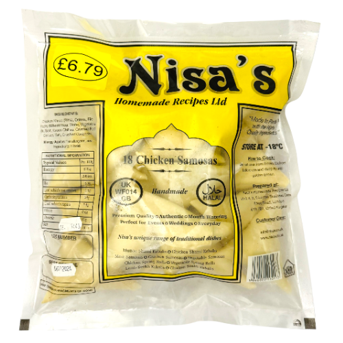 Buy Nisa's Frozen Chicken Samosas – 4000+ Indian Groceries – Variety ...